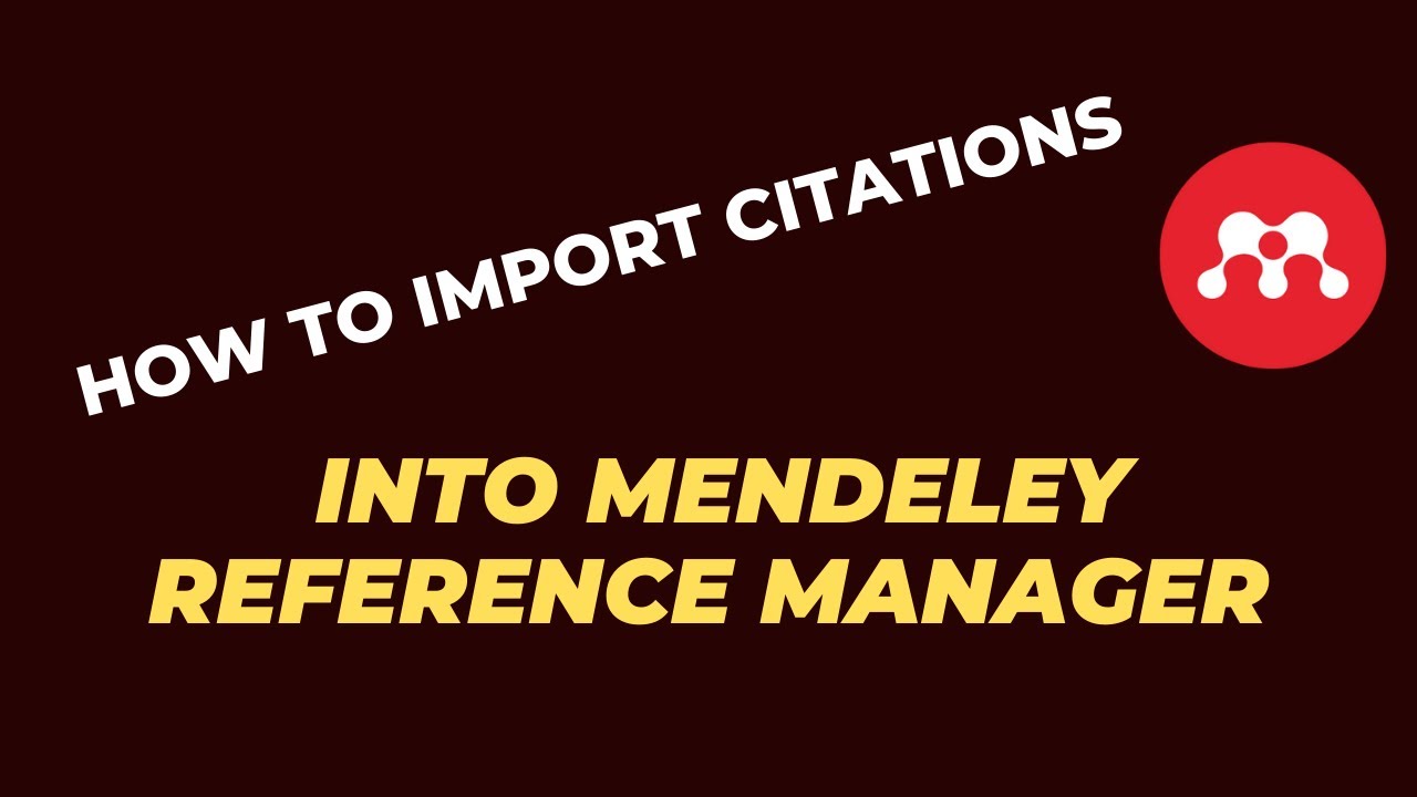 How To Use Mendeley Reference Manager For Your Research: How to Import ...