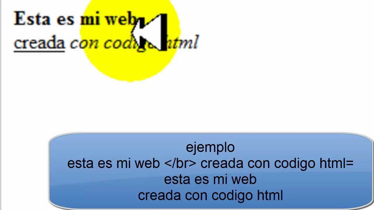 Crear codigo html 2: Saltos de linea y letra en negrita,cursiva y ...