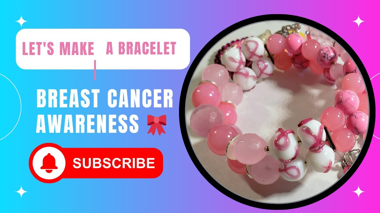 Breast Cancer Awareness Cuff Bracelet! - YouTube