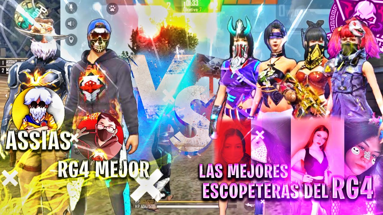 RG4 MEJOR Y ASSIAS FF VS LAS 4 MEJORES ESCOPETERAS DEL RG4//2VS4 ...