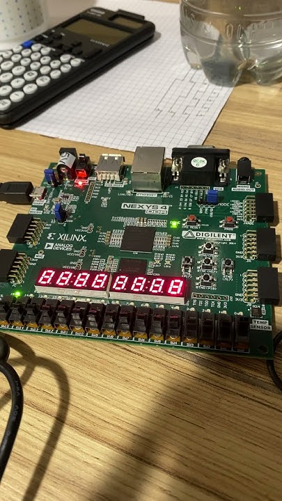 Seven Segment Decade Counter Using DIGILENT Nexys4 FPGA Board - YouTube