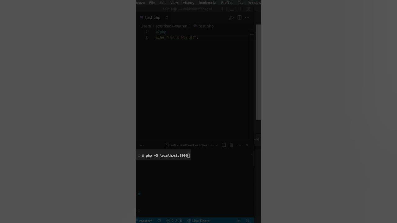 Phps Built In Web Server Shorts Youtube
