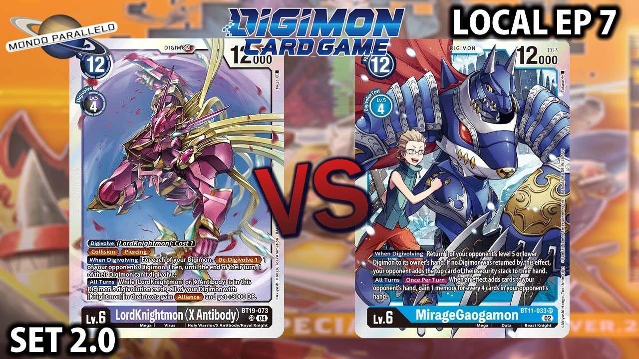 LordKnightmon X Vs MirageGaomon | DigimonTCG [Set 2.0] Local EP 7 - YouTube
