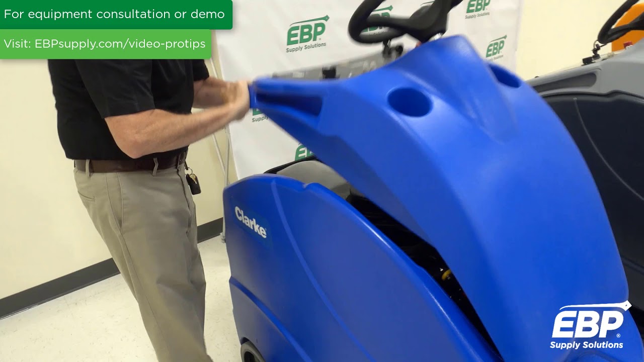 Review: Clarke SA40 Stand On Automatic Floor Scrubber - YouTube