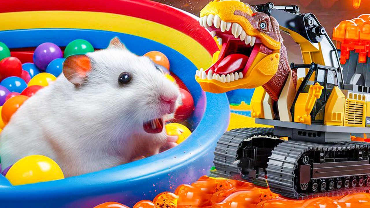 🐹Hamster Adventure: Escaping the Colorful Dino Maze - YouTube