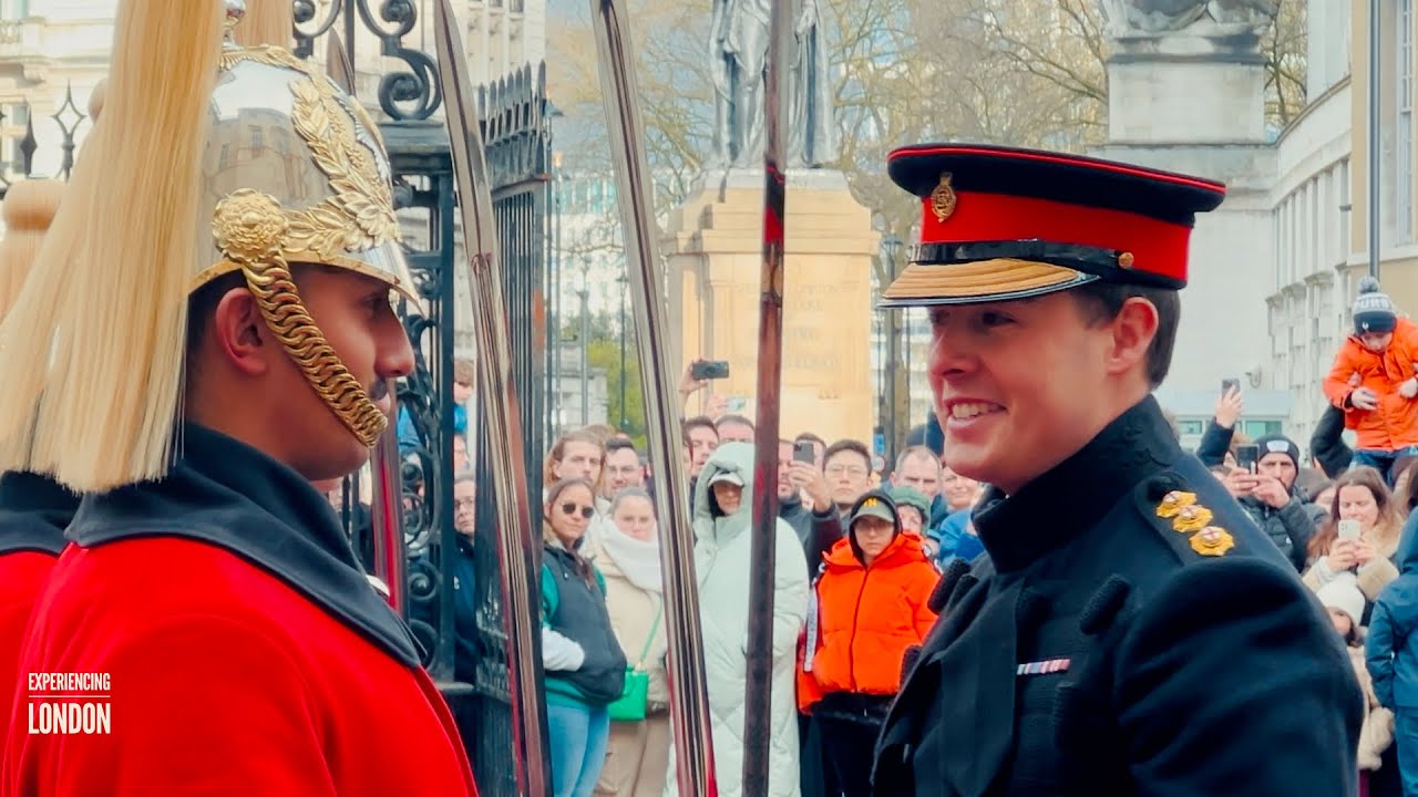 Captain Inspects Royal Guards With heart Warming Smiles | Horse Guards ...