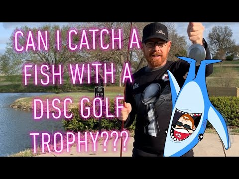 Can I catch a fish with a Disc Golf Trophy??? - YouTube
