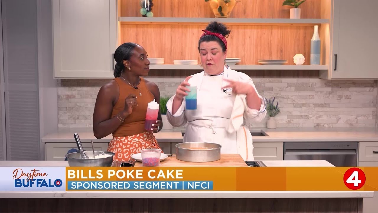 Daytime Buffalo: Chef Emily shows us how to make a Bills Poke Cake ...