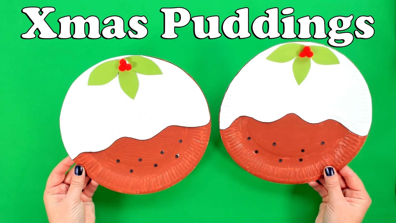How To Make a Christmas Paper Plate Pudding Xmas Crafts Festive # ...