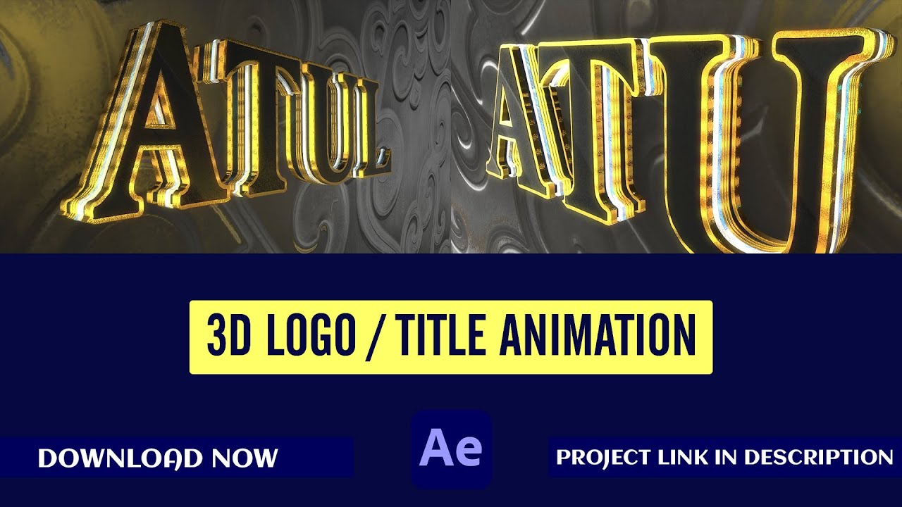 3d Gold & Black logo animation Video | After Effects | Project ...
