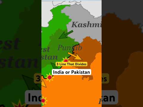 Three lines that divided India & Pakistan!” #viral #history