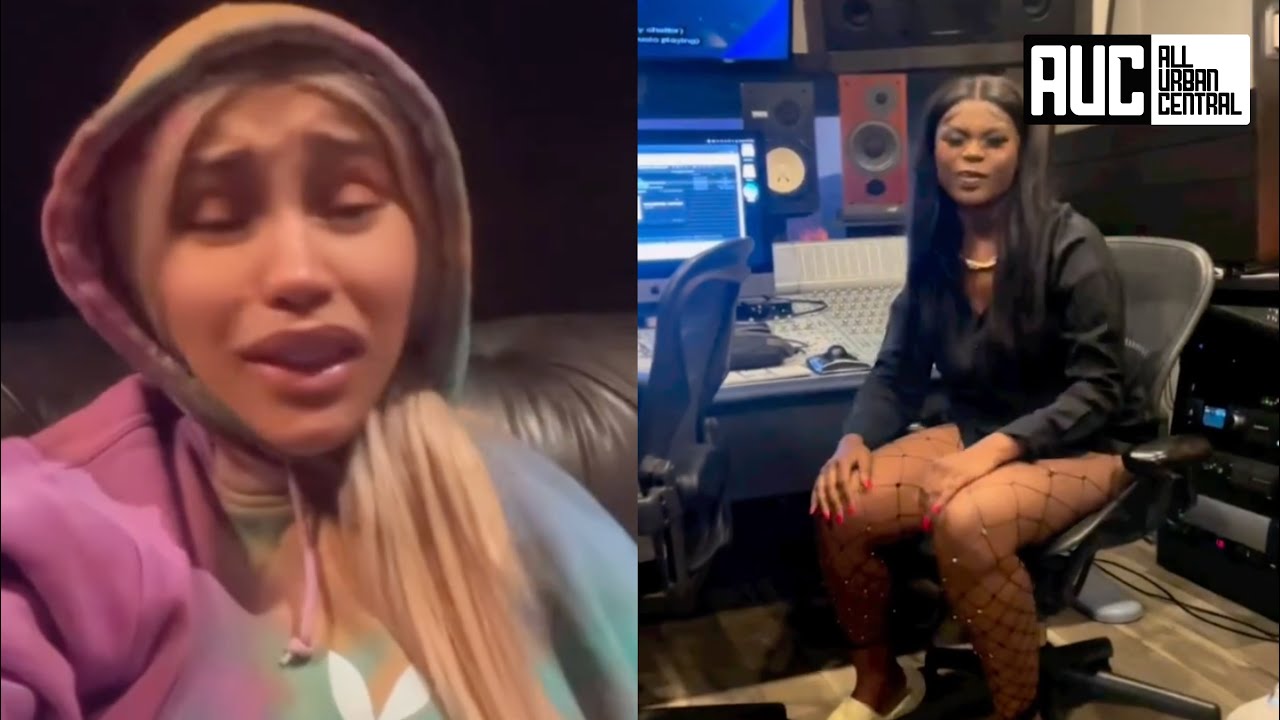 Scarlip Gets Real Quiet After Cardi B Pulls Up At Her Studio Session ...