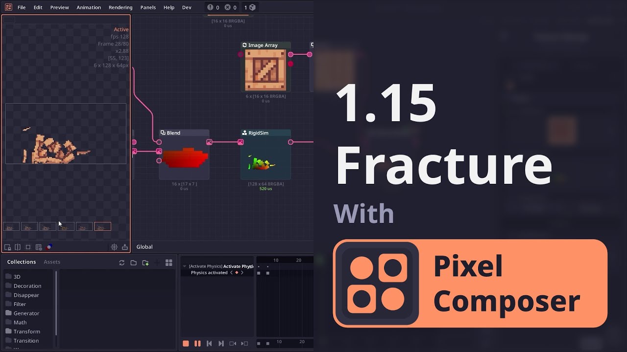 《Pixel Composer How to》1.15.5 Fracture Animation - YouTube