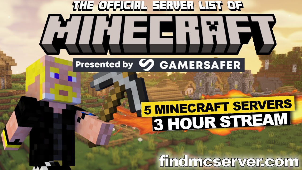 GamerSafer FindMCServer Special: 5 Servers, 3 Hours, Endless Fun [🔴LIVE!!!] - YouTube