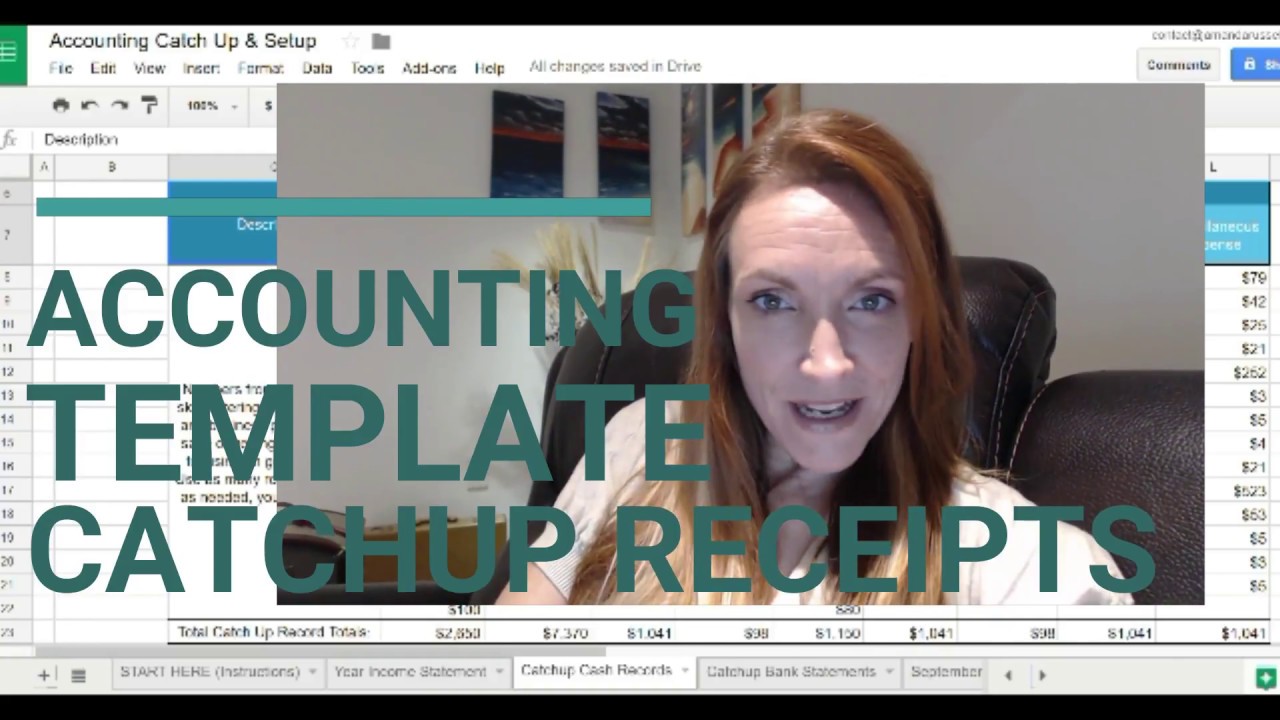 Organize Cash Receipts to Catch Up Accounting [Free Spreadsheet ...