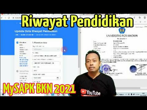 Cara Mengisi Riwayat Pendidikan di My SAPK BKN untuk Update Data di My SAPK BKN 2021 - YouTube