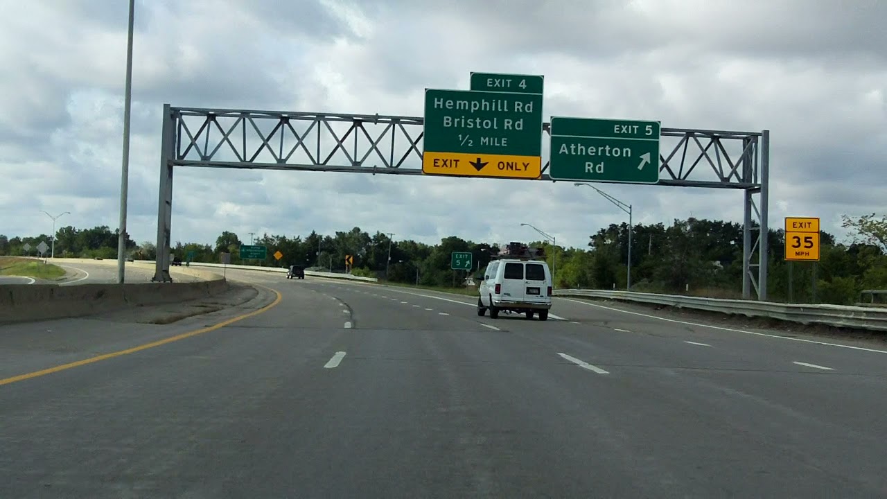 UAW Freeway (Interstate 475 Exits 11 to 1) southbound - YouTube