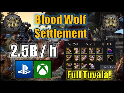Blood Wolf Settlement for Beginners - 2.5B per hour - Black Desert Console - YouTube