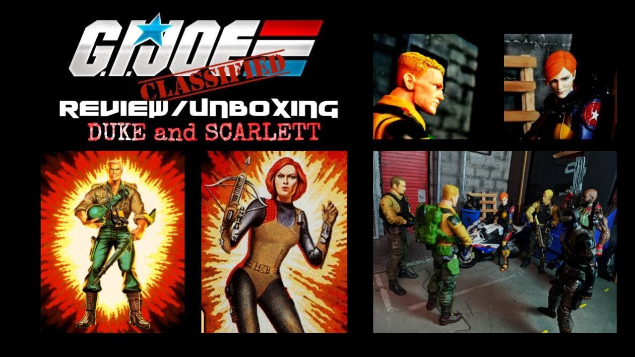 GI Joe Classified Duke and Scarlett Action Figure Review - YouTube
