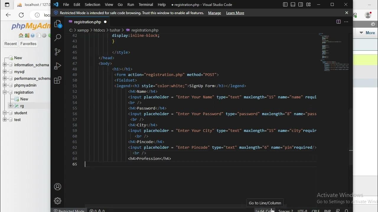 Create Registration Page In PHP MySQL Registration Page In PHP - YouTube