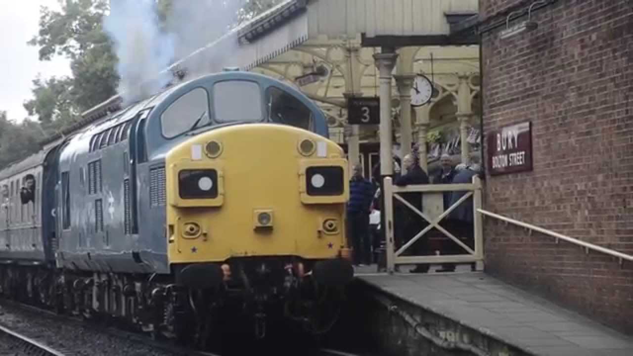 Class 37 37109 departs Bury Bolton St, ELR - YouTube