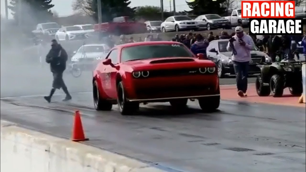 Challenger Demon - Crazy Burnout, Whine and Wheelie 2018 - YouTube