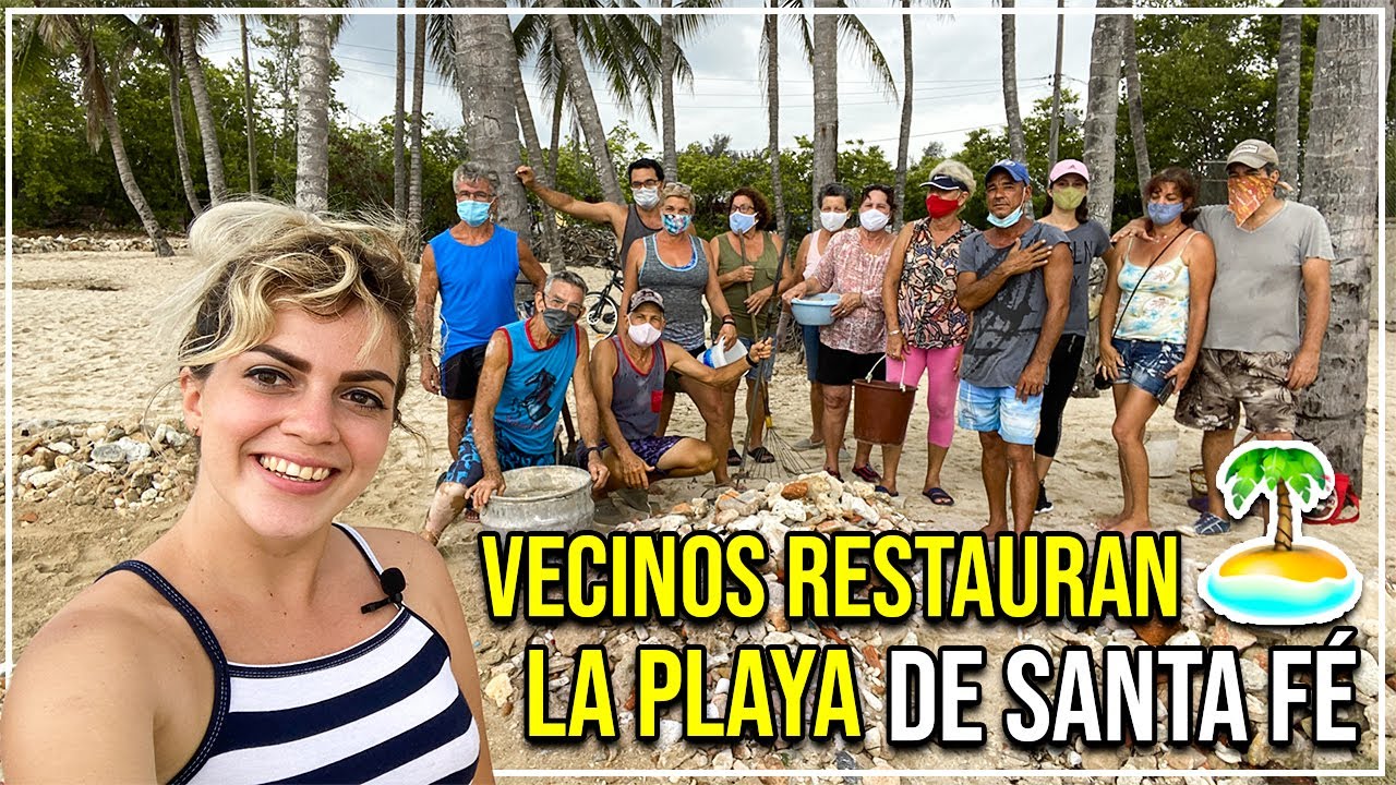 La playa 🏖 La Puntilla en Santa Fe Cuba 🇨🇺 es restaurada por los ...