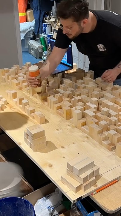 Building an acoustic skyline diffuser from scratch! Full video on channel! #diy #build #home ...