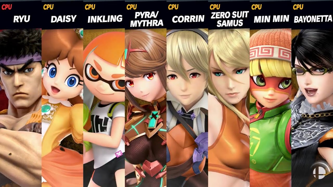 Super Smash Bros. Ultimate - Ryu Vs. Orange Girl Team - YouTube