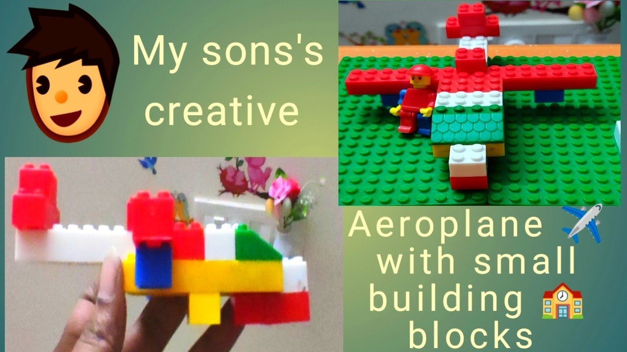 How to make Aeroplane ️🛫 with building blocks//small ️ #anithasureshiv ...