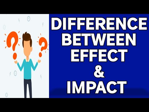 What is the difference between Effect & Impact? An Over view. - YouTube