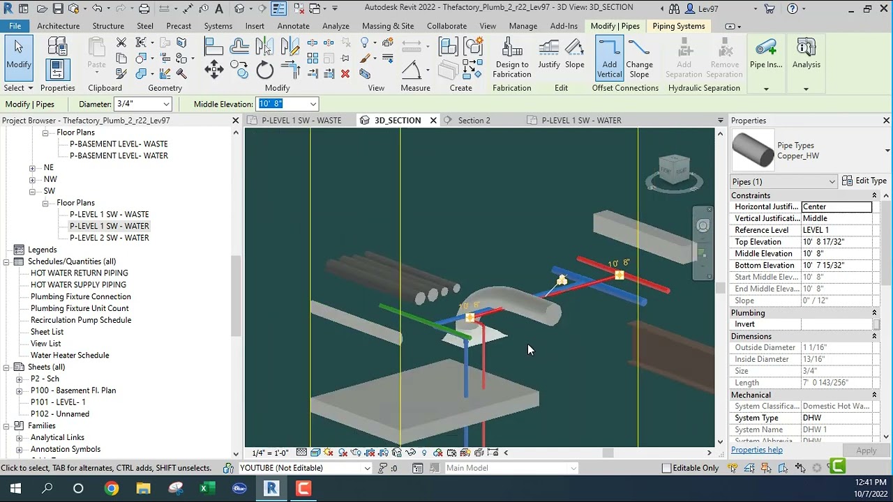 Revit Plumbing. Plumbing lessons. Revit tools that will help you ...