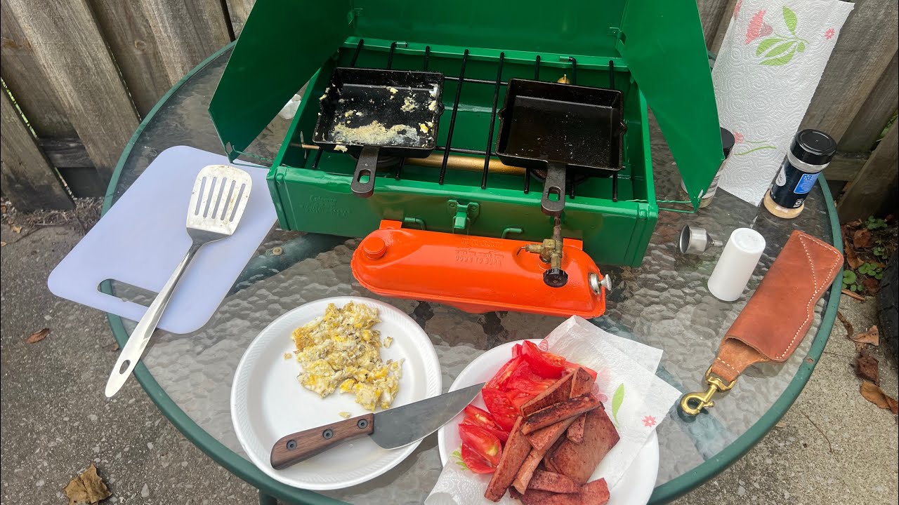 Coleman Camp Stove Cooking - YouTube