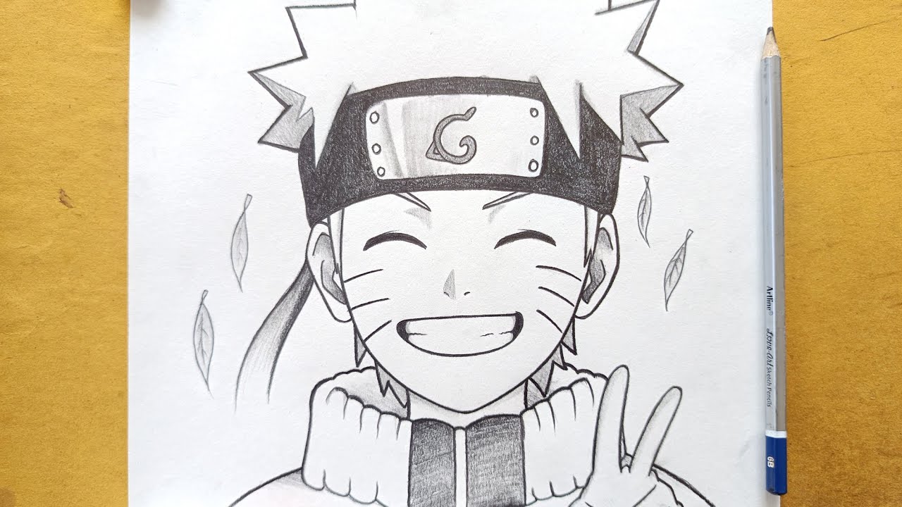 How to draw Naruto Uzumaki easy from (Naruto shippuden) || Anime ...