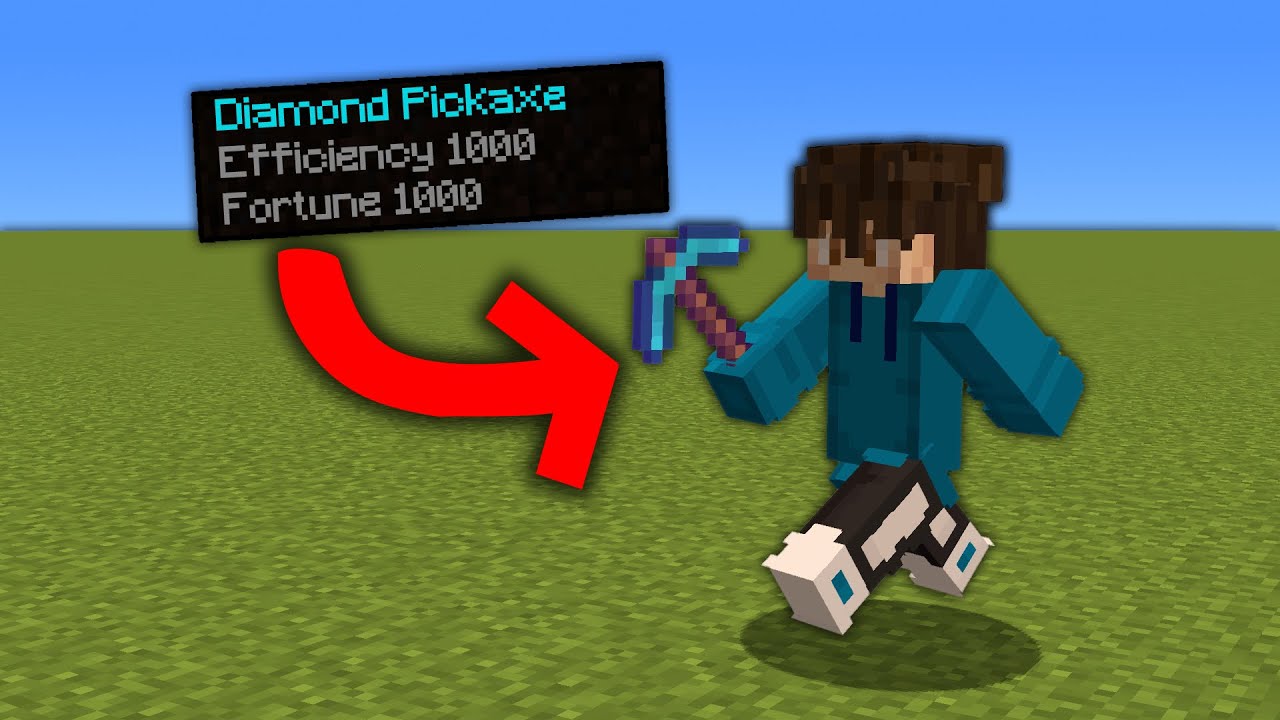 Minecraft but crafts get level 1000 enchants - YouTube