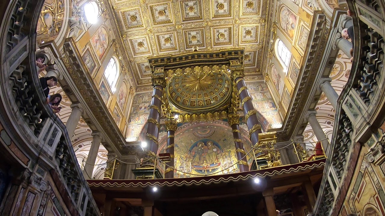 Towards Chapel of the relic of the crib in St Mary Major Basilica Rome ...