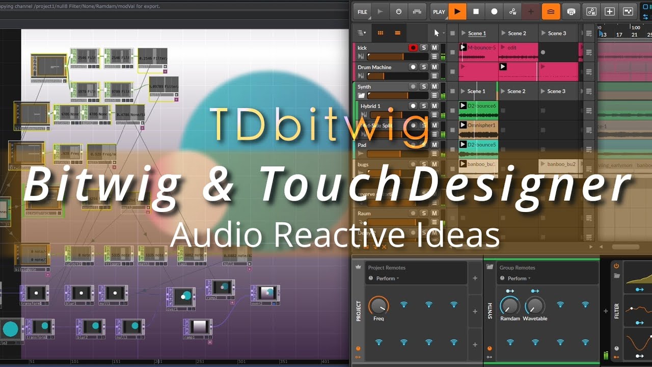 Audio Reactive with TDbitwig - Bitwig & TouchDesigner Integration - YouTube