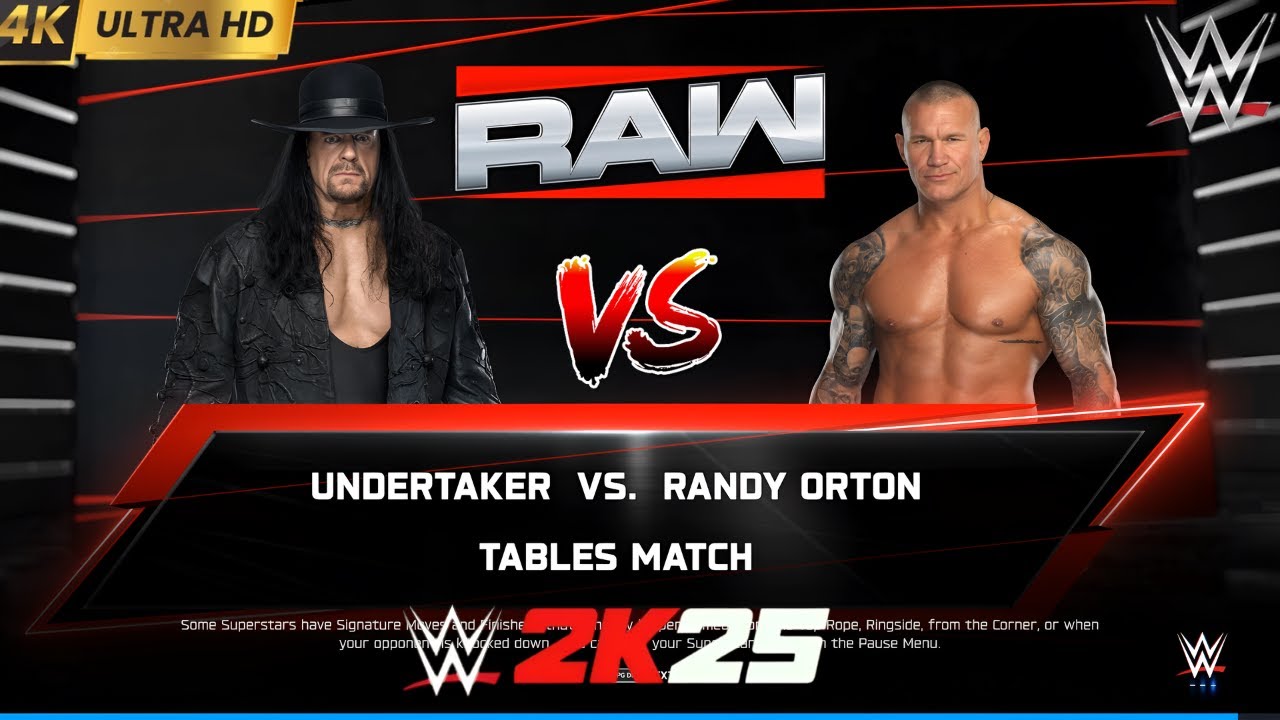 WWE RAW 2K25 UNDERTAKER VS RANDY ORTON FULL FIGHT CAN RANDY ORTON ...