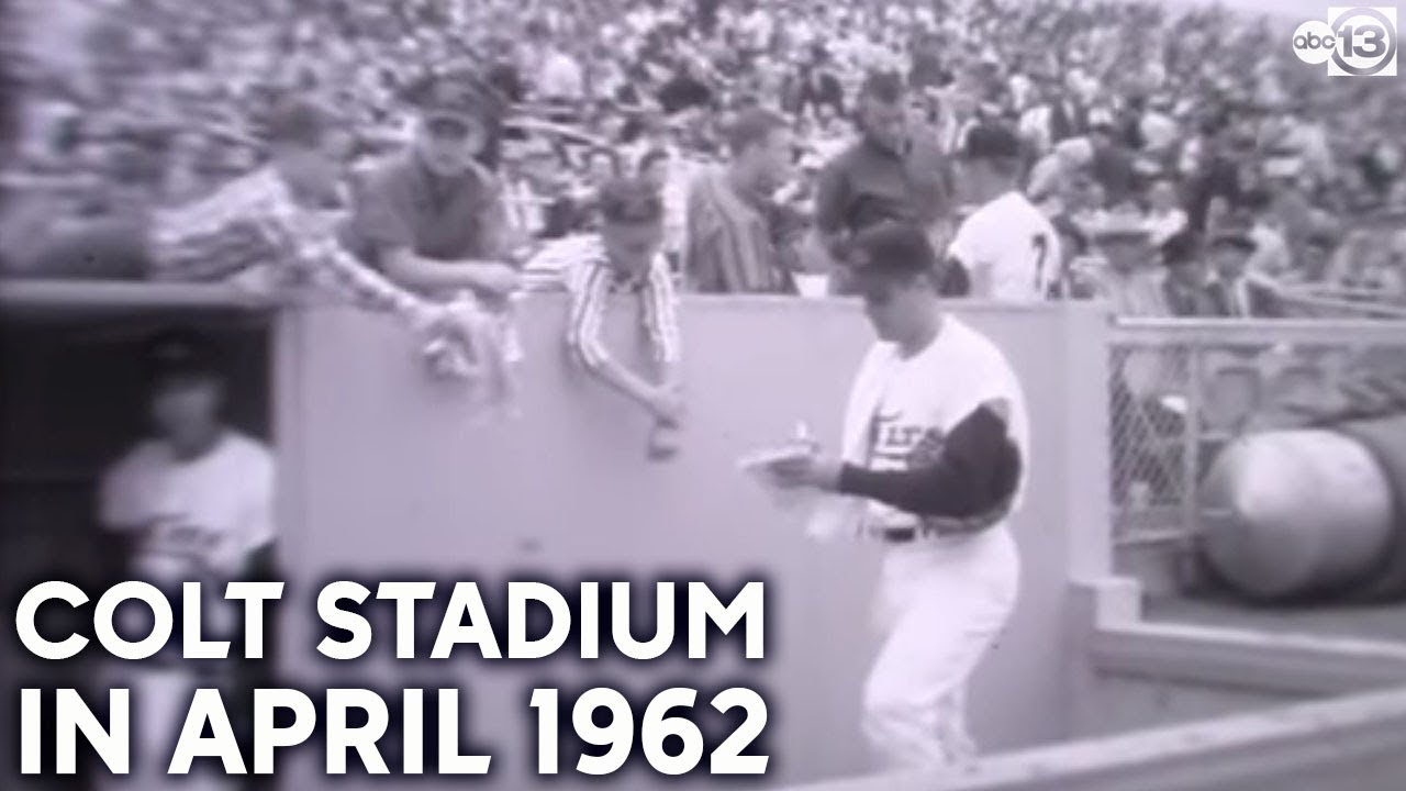 Aerial view of Colt Stadium, April 10, 1962. - YouTube