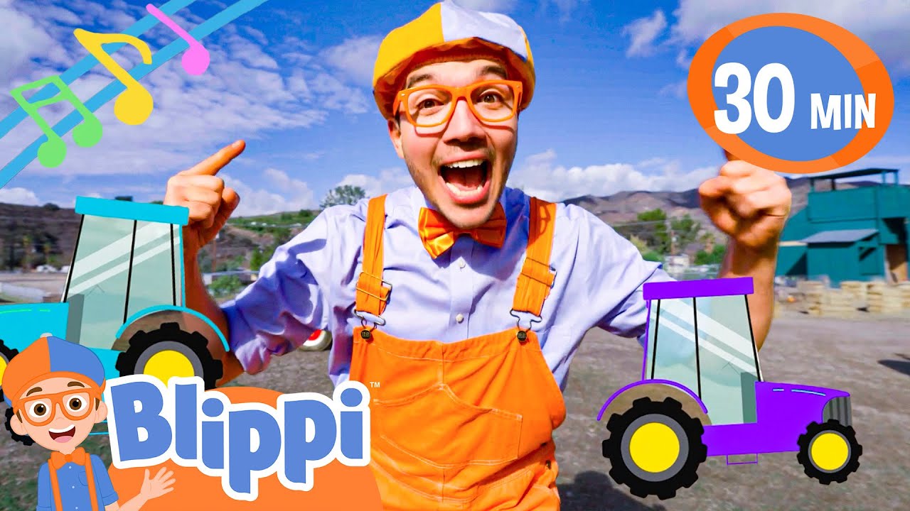 Tractor Sing-A-Long Song with Blippi! | Blippi Music Videos | Nursery ...