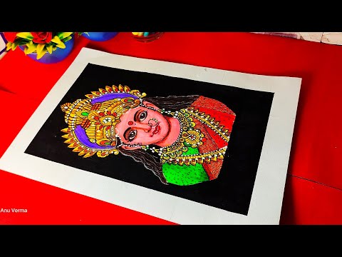 How to draw Mata Rani drawing 😊. // for beginners tutorial //Jai Mata ...