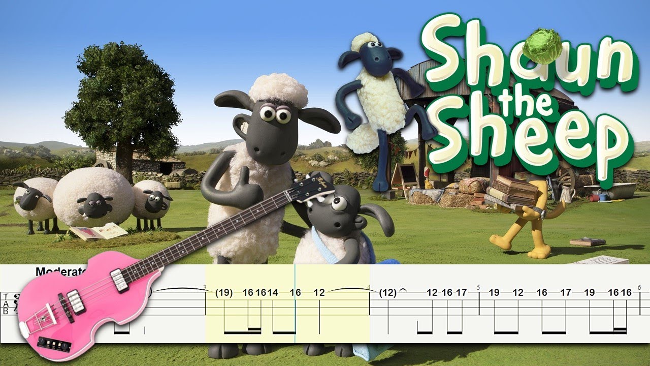 Shaun The Sheep Main Theme (🔴Bass Tabs Arrangement) @ChamisBass # ...
