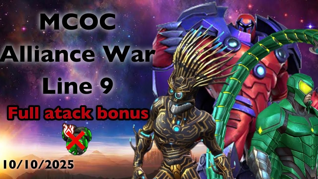 MCOC - Alliance War Line 9 - Full atack bonus #14 - YouTube
