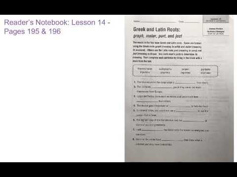 Reader’s Notebook: Lesson 14 - Pages 195 & 196 - YouTube