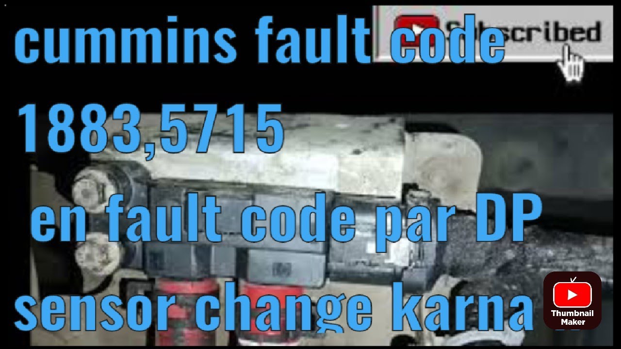 Cummins Fault Code 1883 5715 DP Sensor Fault DRS Kit YouTube