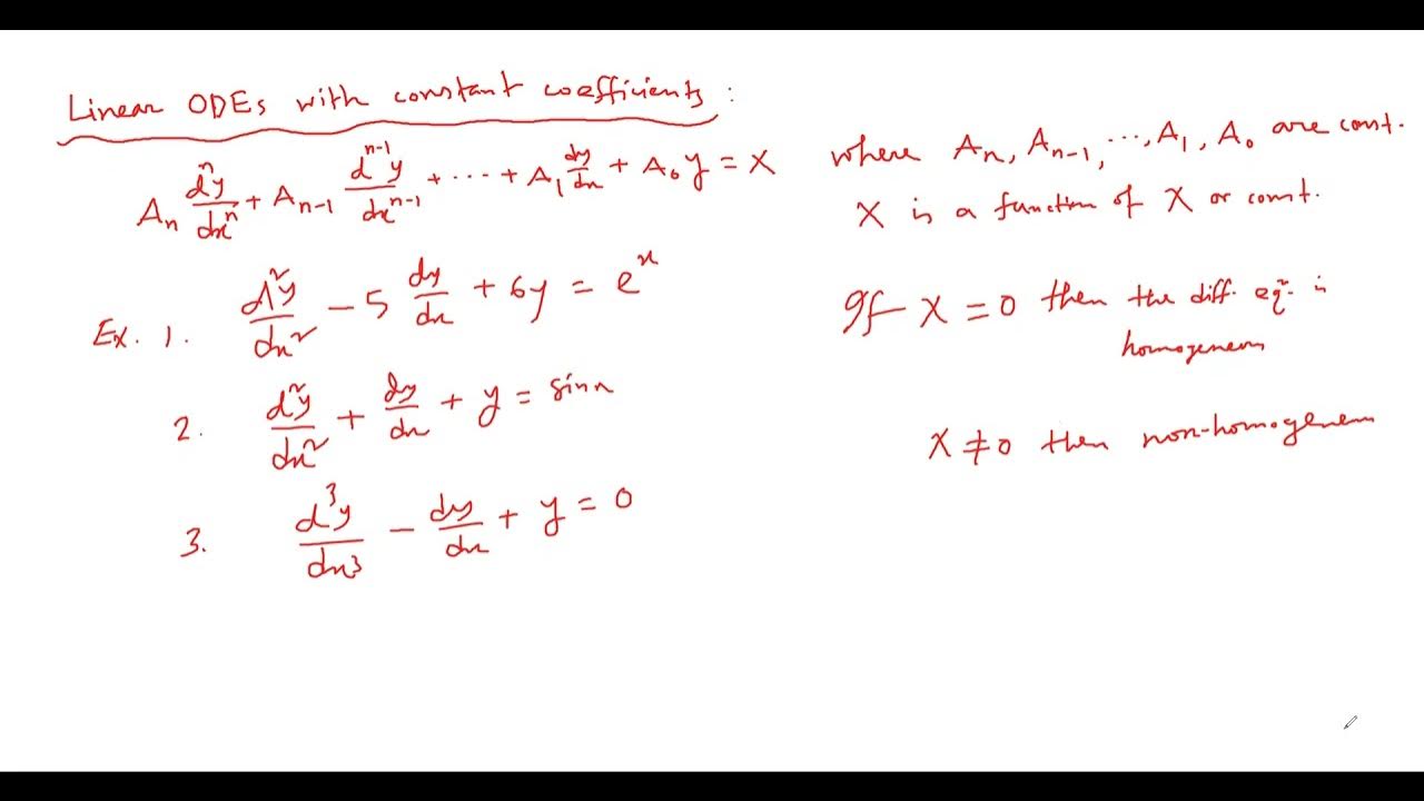 Linear Ordinary Differential Equations with Constant Coefficient ...