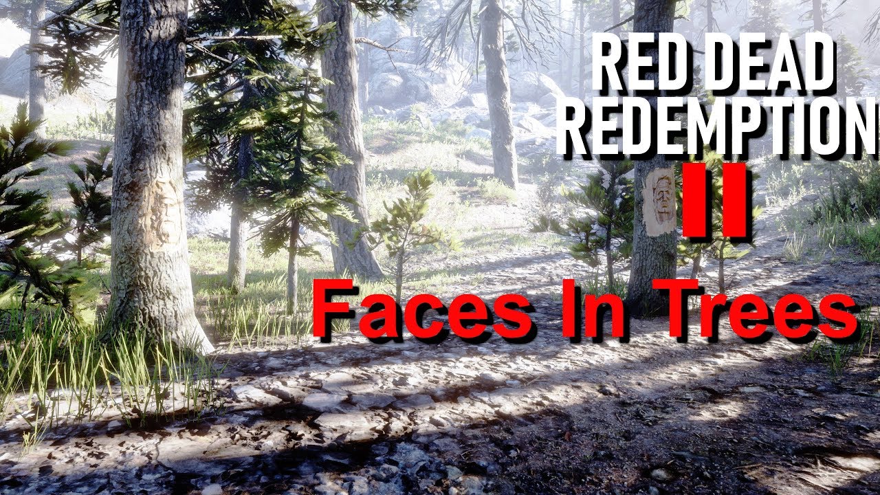 Red Dead Redemption 2 Faces in trees easter egg, with bonus half a guy ...