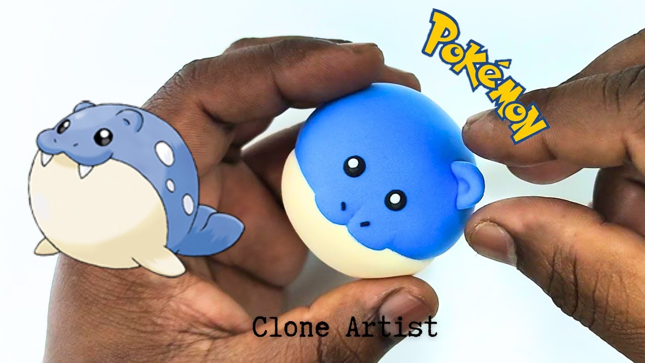 Pokémon Clay Art Spheal || Ice/Water Type Pokémon || Air Dry Clay Art ...