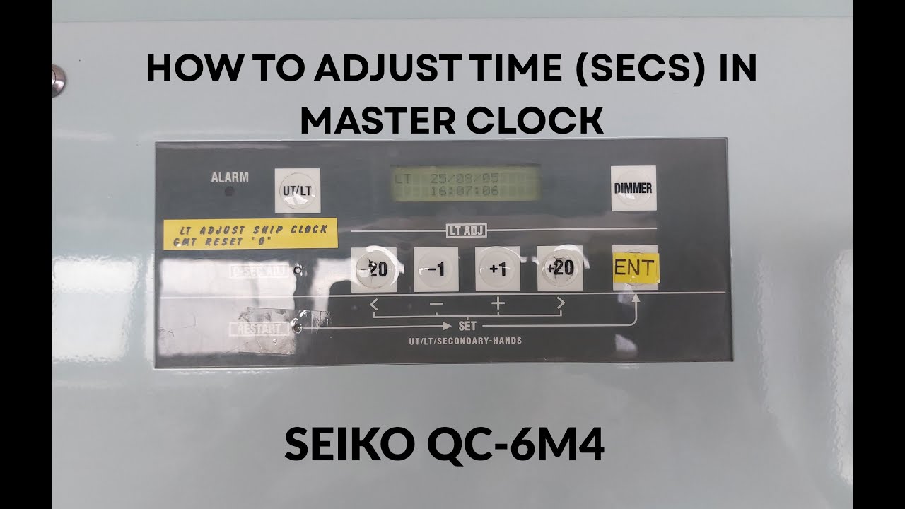 How To Adjust Time (Seconds) In Master Clock SEIKO QC-6M4 - YouTube