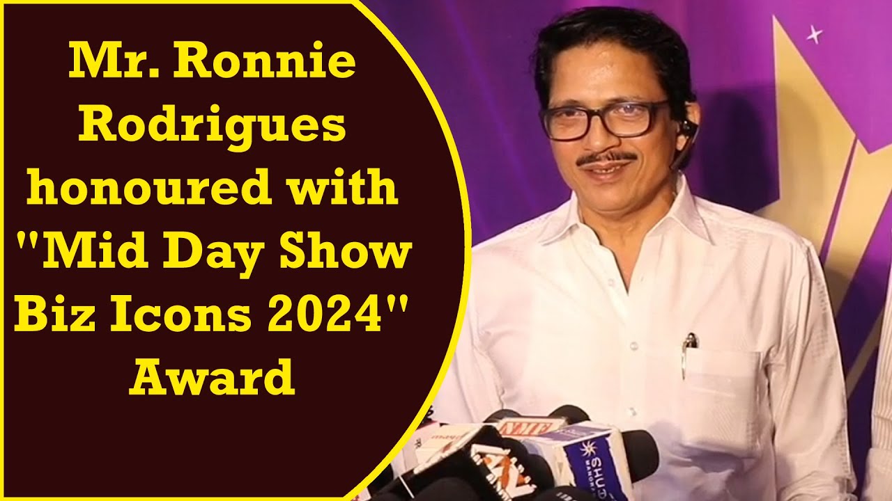 Ronnie Rodrigues honoured with "Mid Day Show Biz Icons 2024" Award ...